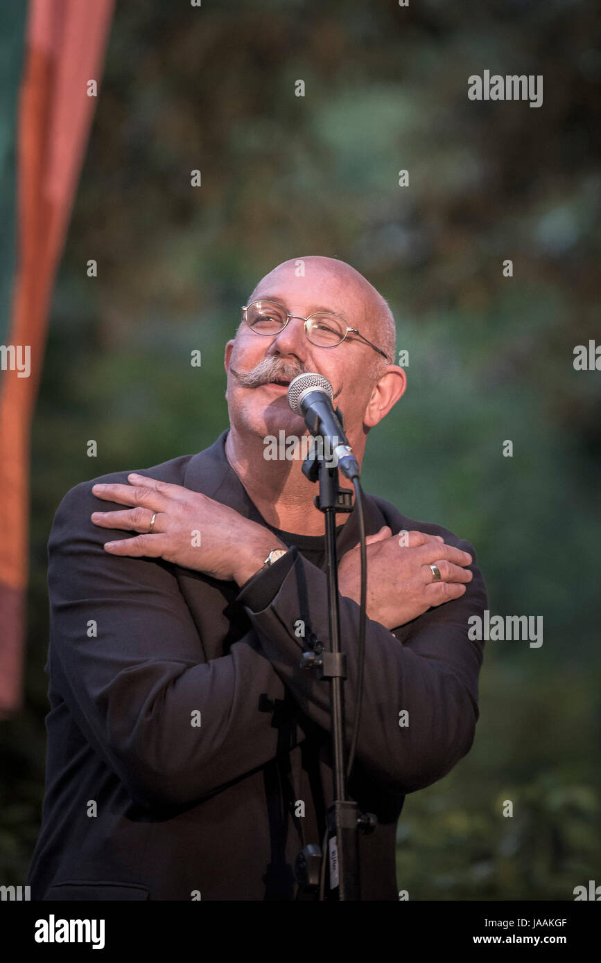 Jon Cleave from Fisherman’s Friends singing at Trebah Garden ...