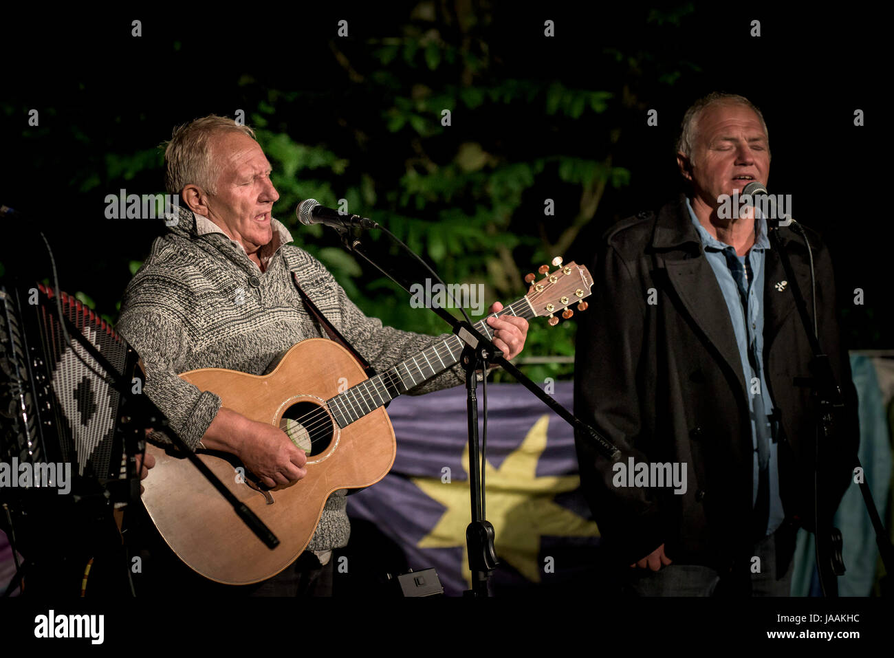 Billy Hawkins and John Lethbridge of the Fisherman’s Friends singing at ...