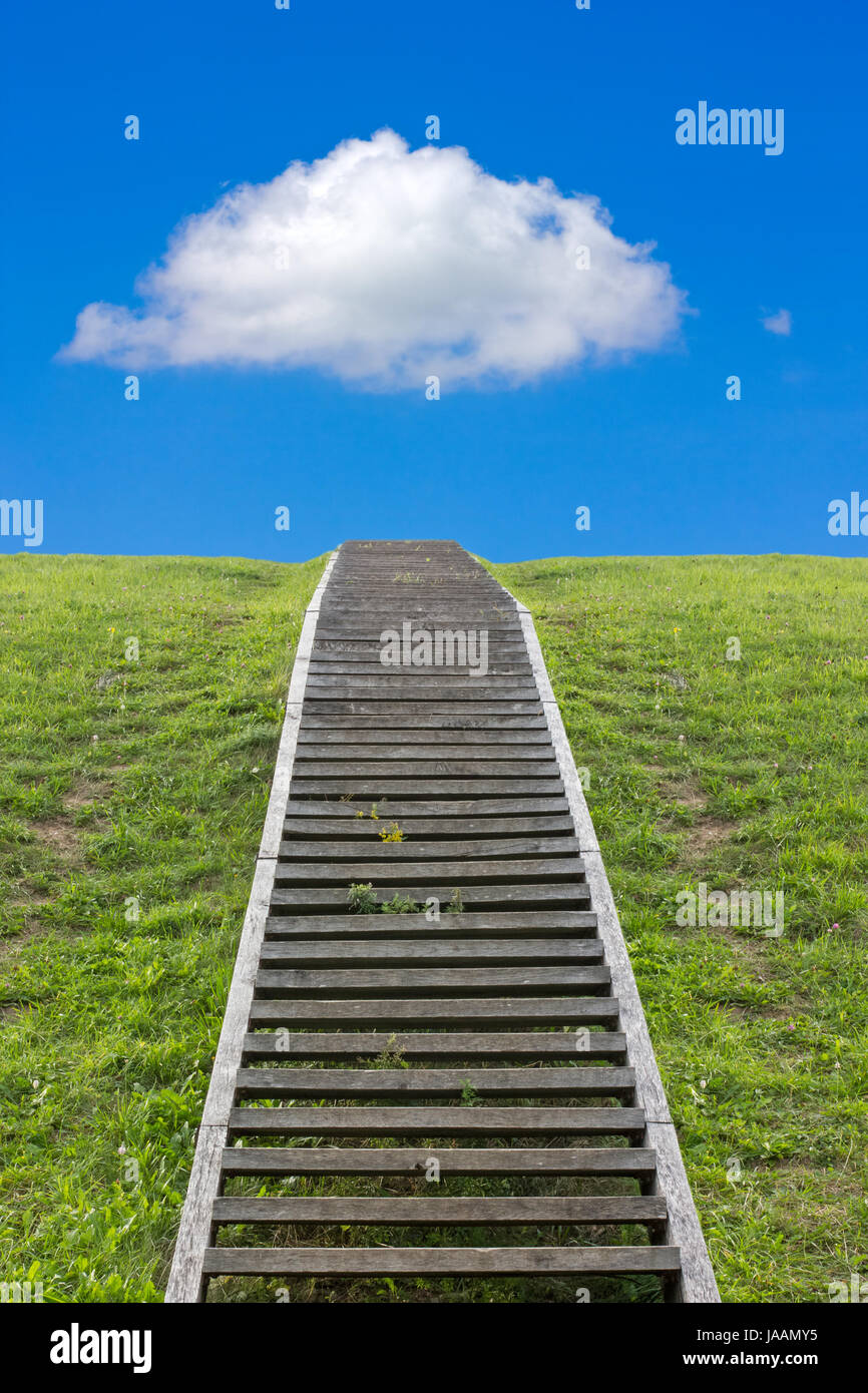 Stairway leading up heavenly sky hi-res stock photography and images ...