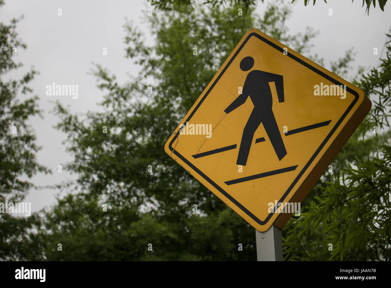Pedestrian Crossing Sign Stock Photo - Alamy