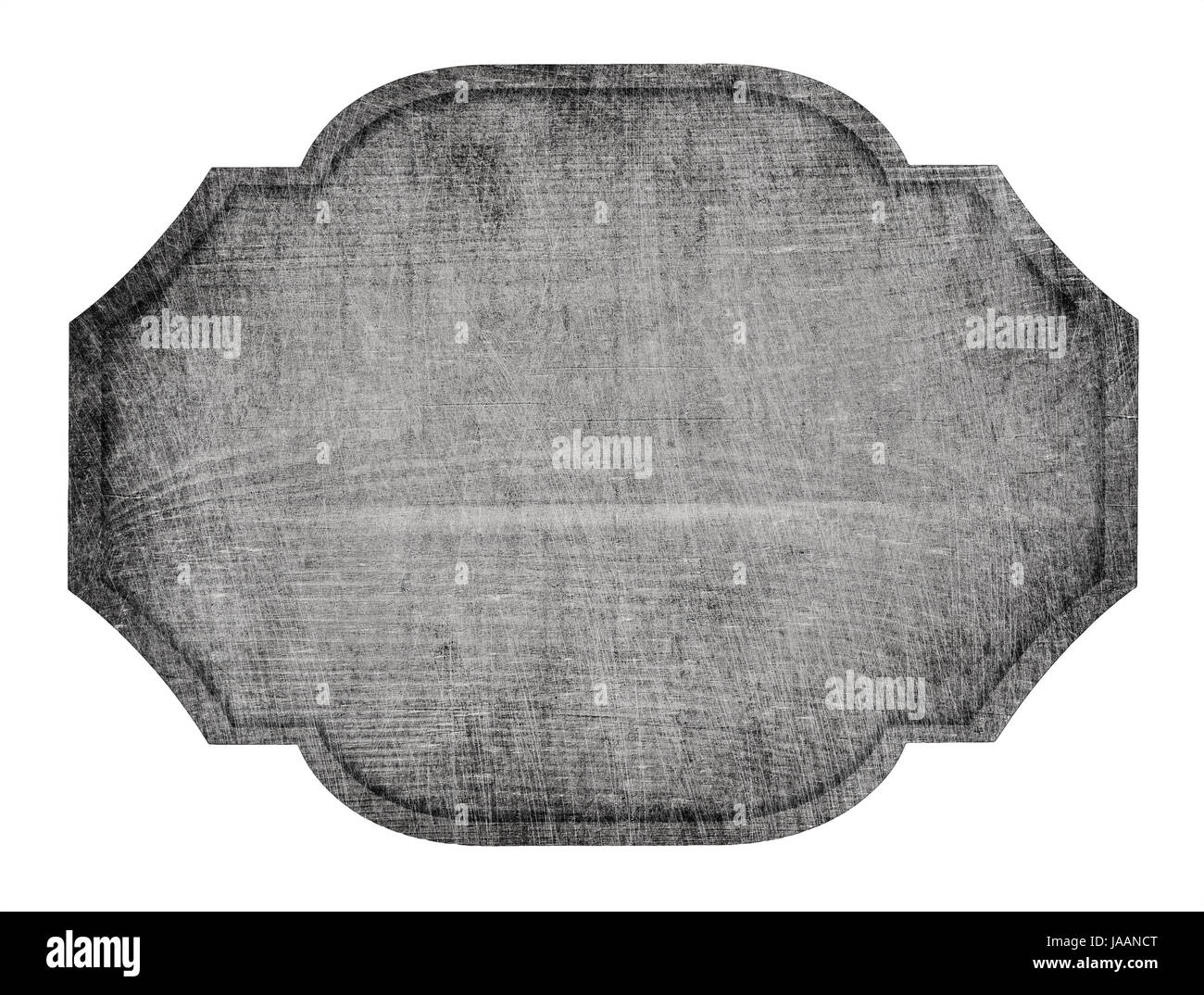 Gray wooden ornate scratched signboard with dark frame Stock Photo - Alamy