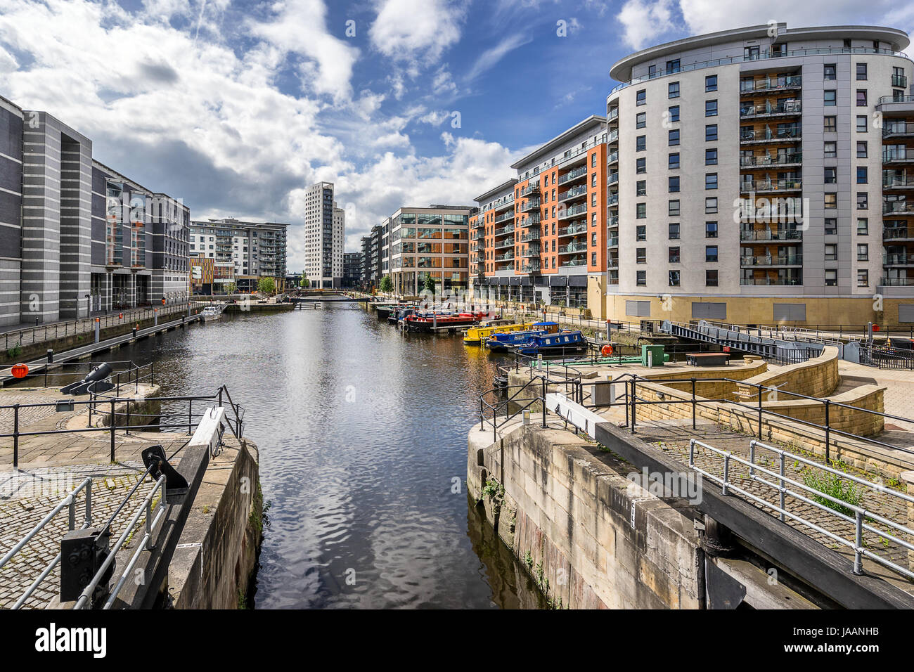 Leeds Dock formerley Clarence Dock in central Leeds Stock Photo - Alamy