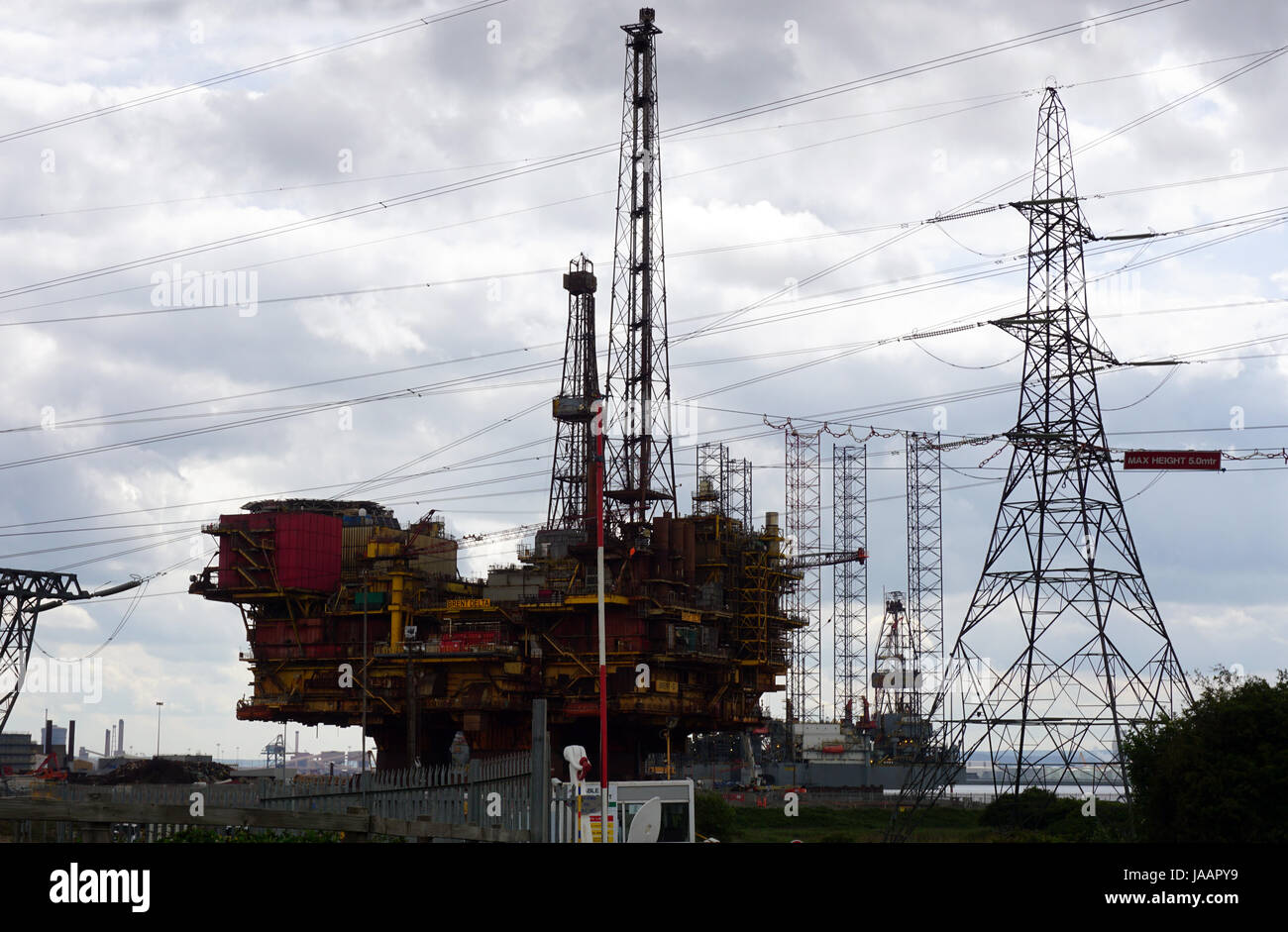 Decommissioned Brent Delta North Sea Shell Oil Rig Platform in Able UK ...