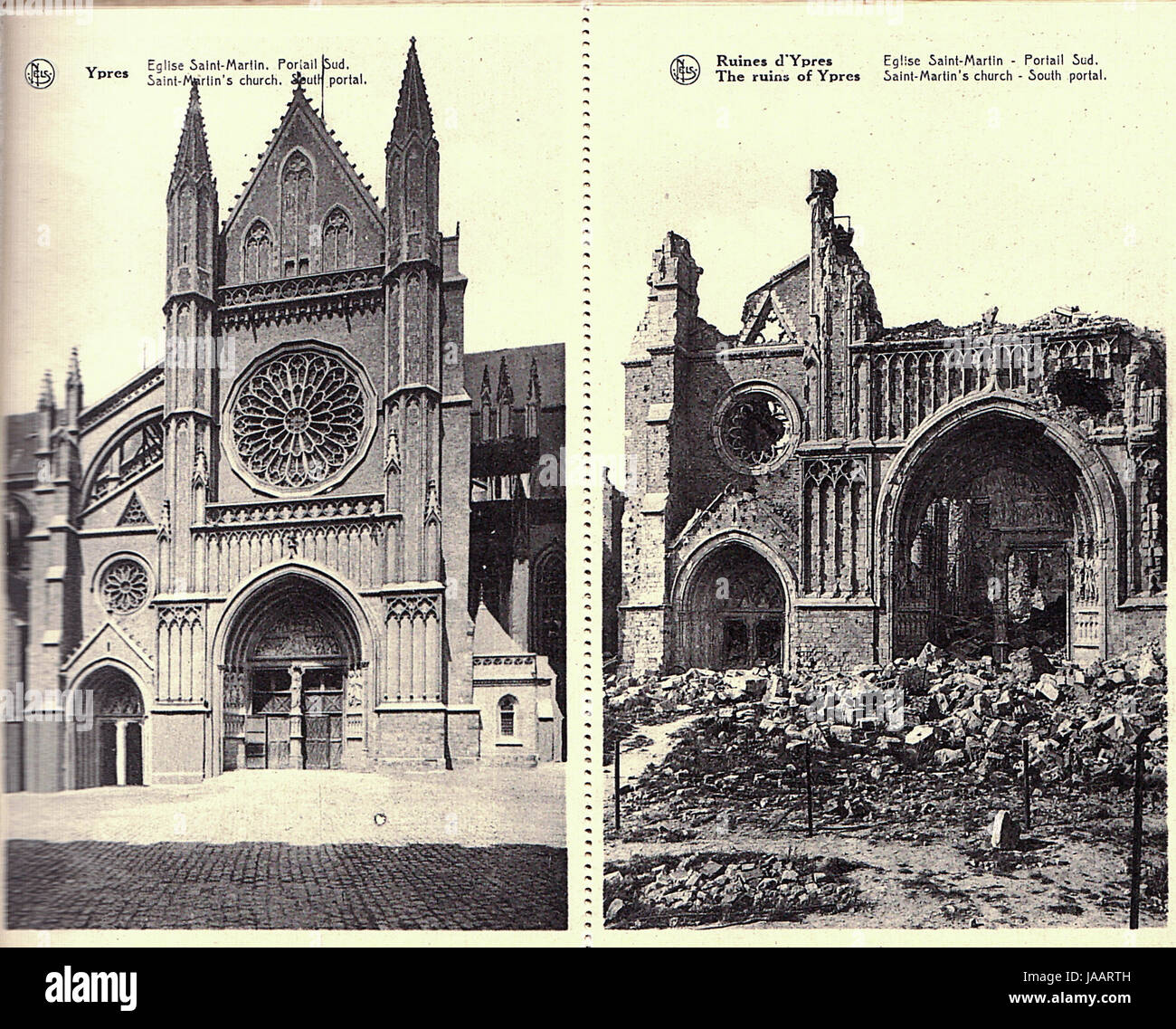 World War One Artillery Destruction of Ypres - Before & After Images ...