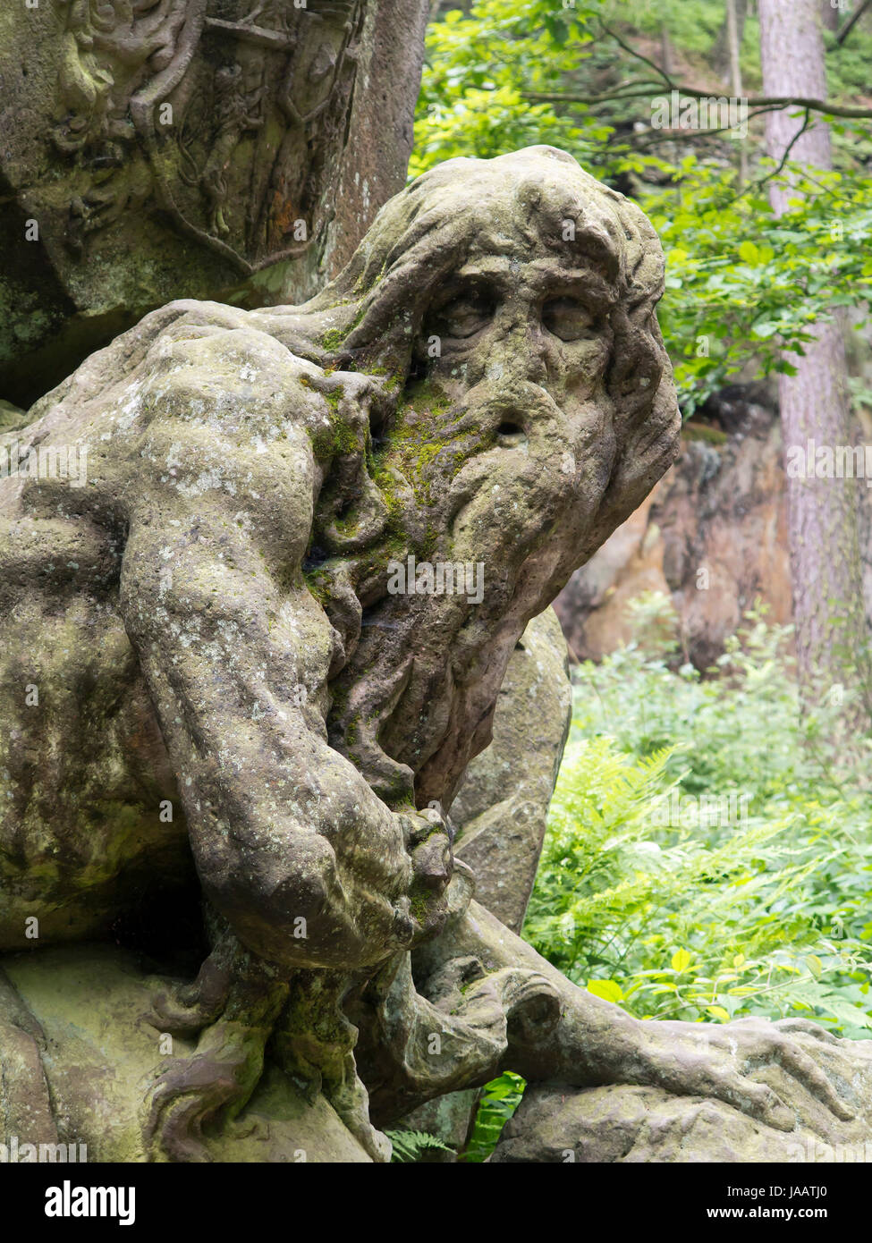 Kuks Forest Sculptures - Hermit Juan Garin - detail of the Baroque ...
