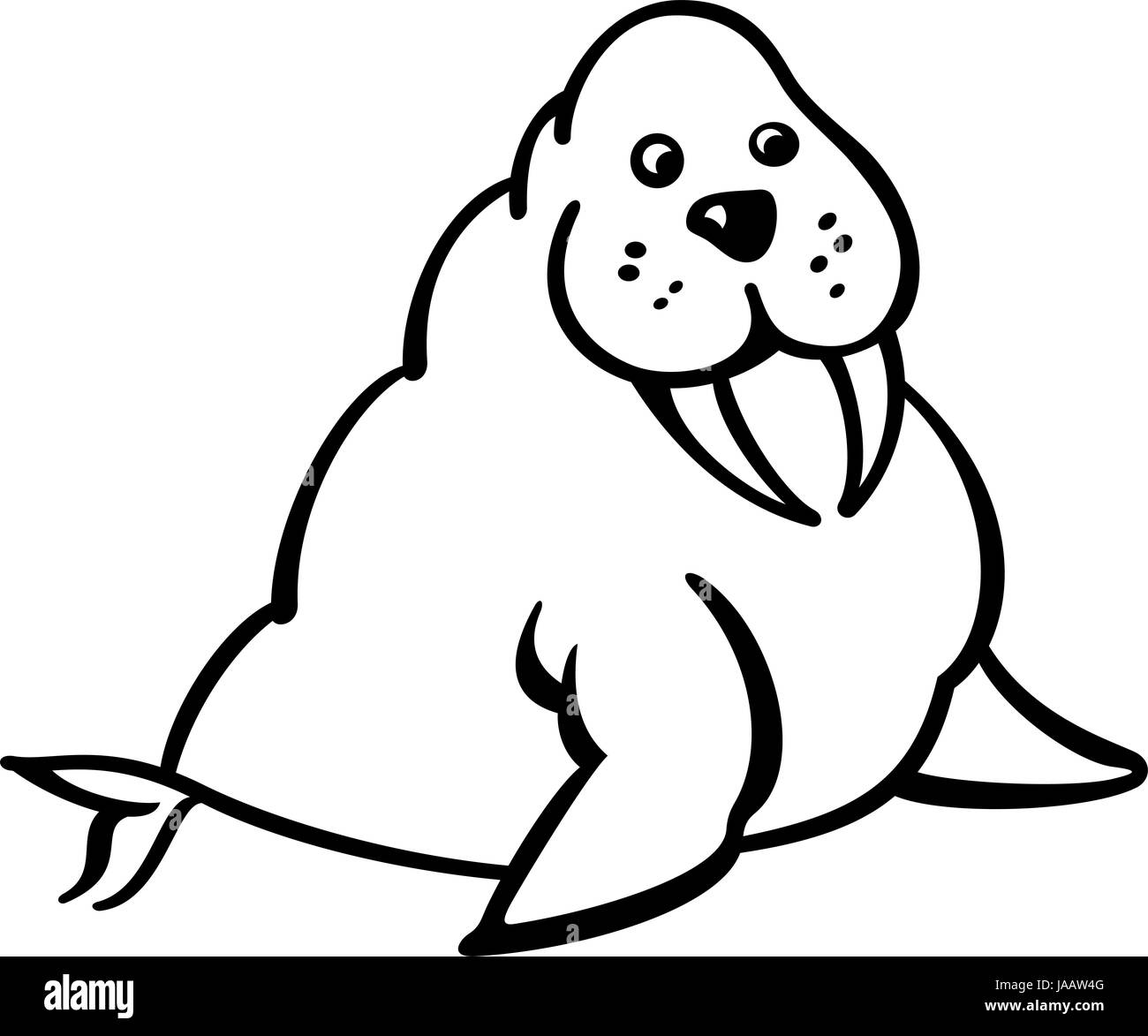 Walrus Cartoon High Resolution Stock Photography and Images - Alamy