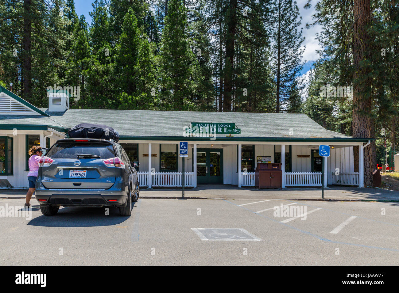 Big Trees Lodge store in Yosemite National Park Stock Photo - Alamy