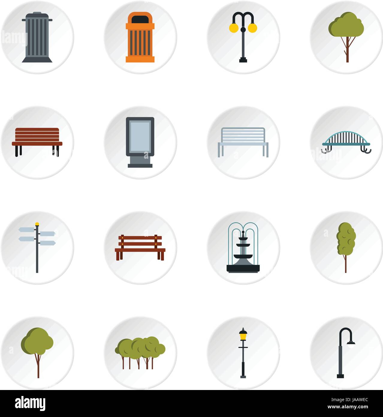 Park icons set, flat style Stock Vector Image & Art - Alamy