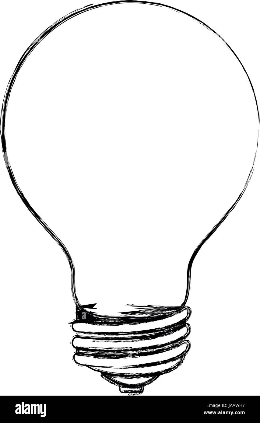 sketch blurred silhouette image light bulb off icon Stock Vector Image ...