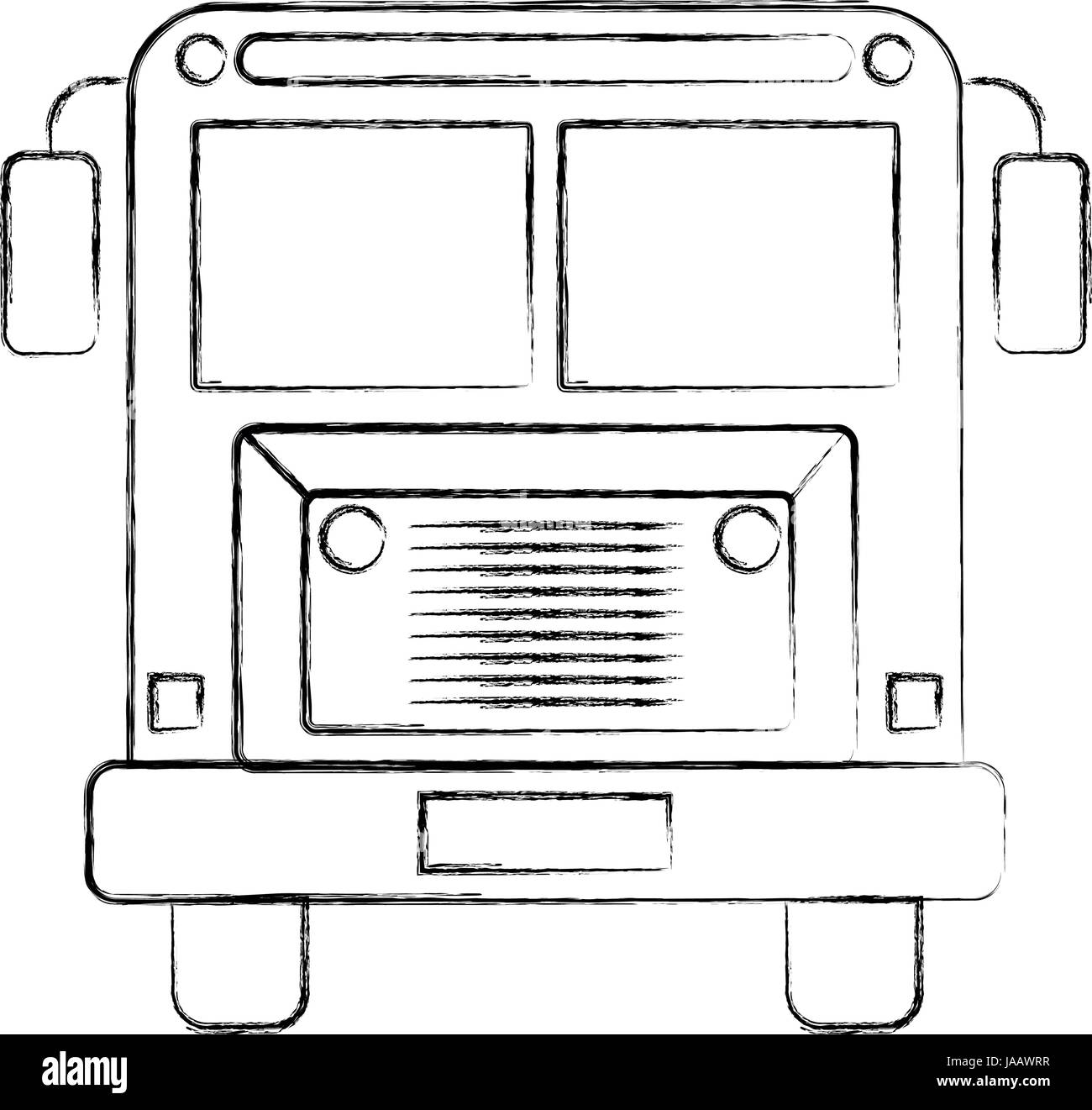 Front Of School Bus Drawing