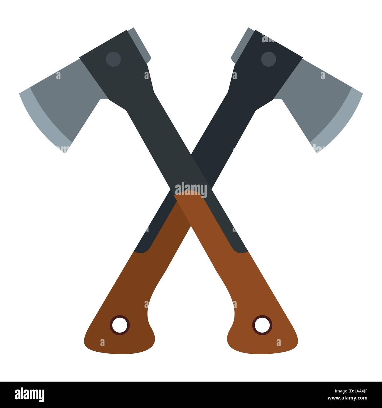 Two crossed axes vector illustration Stock Vector Images - Alamy