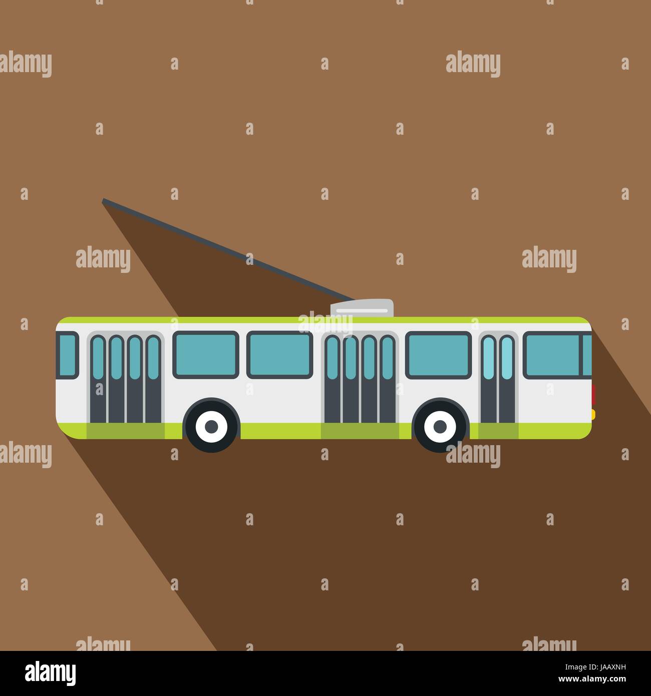 Trolleybus icon, flat style Stock Vector Image & Art - Alamy