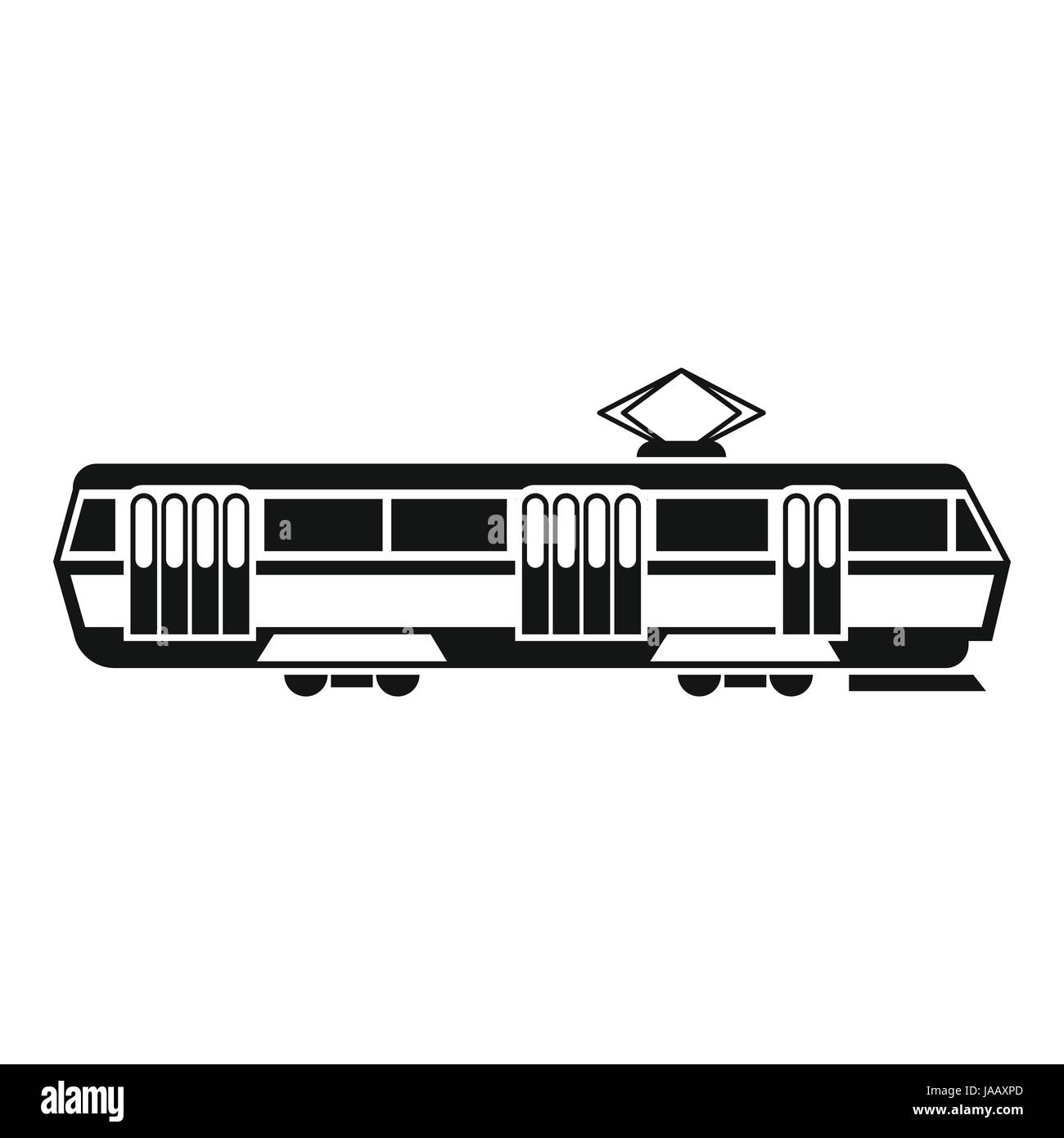 Tram icon, simple style Stock Vector Image & Art - Alamy