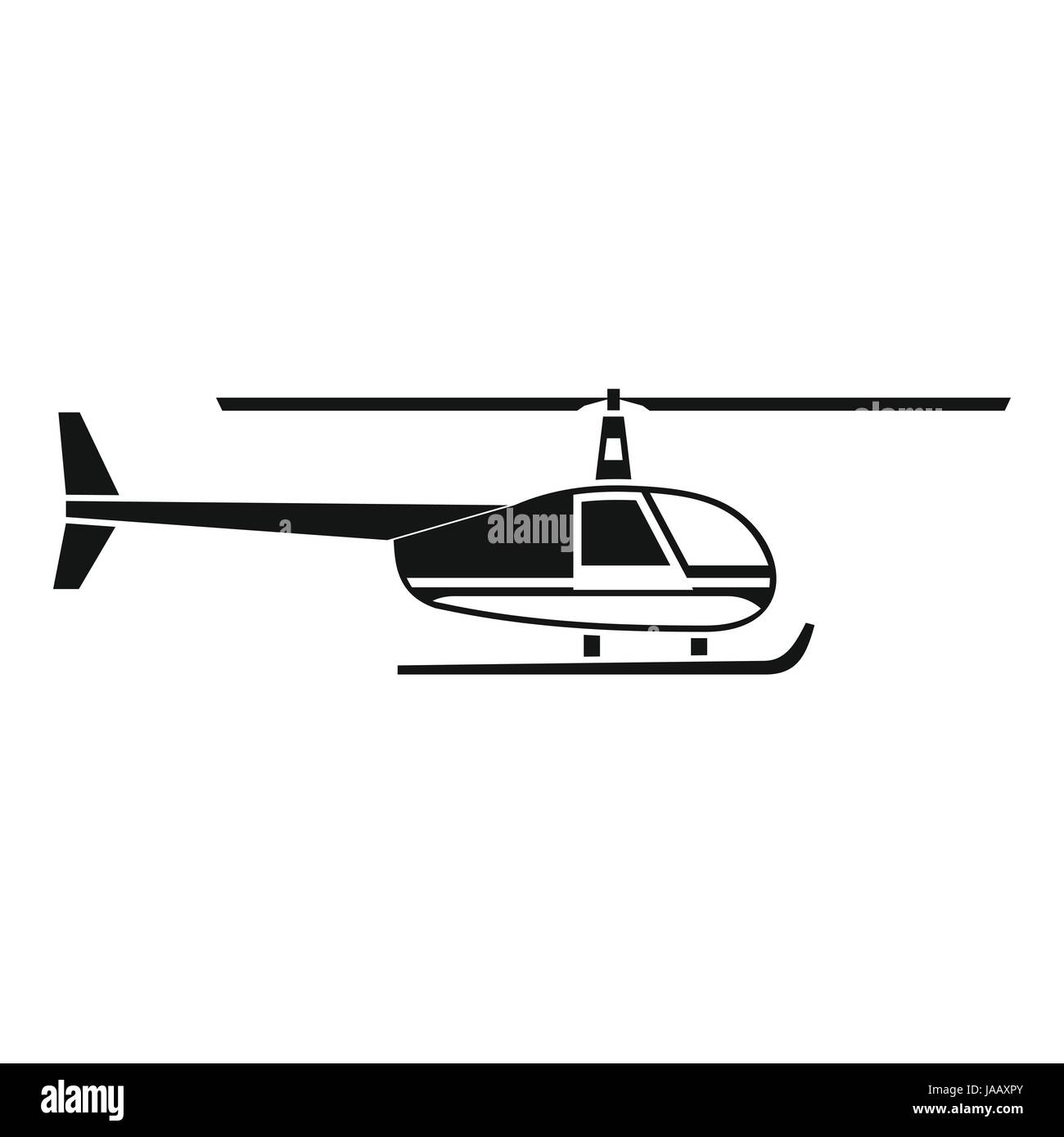 Helicopter icon, simple style Stock Vector Image & Art - Alamy