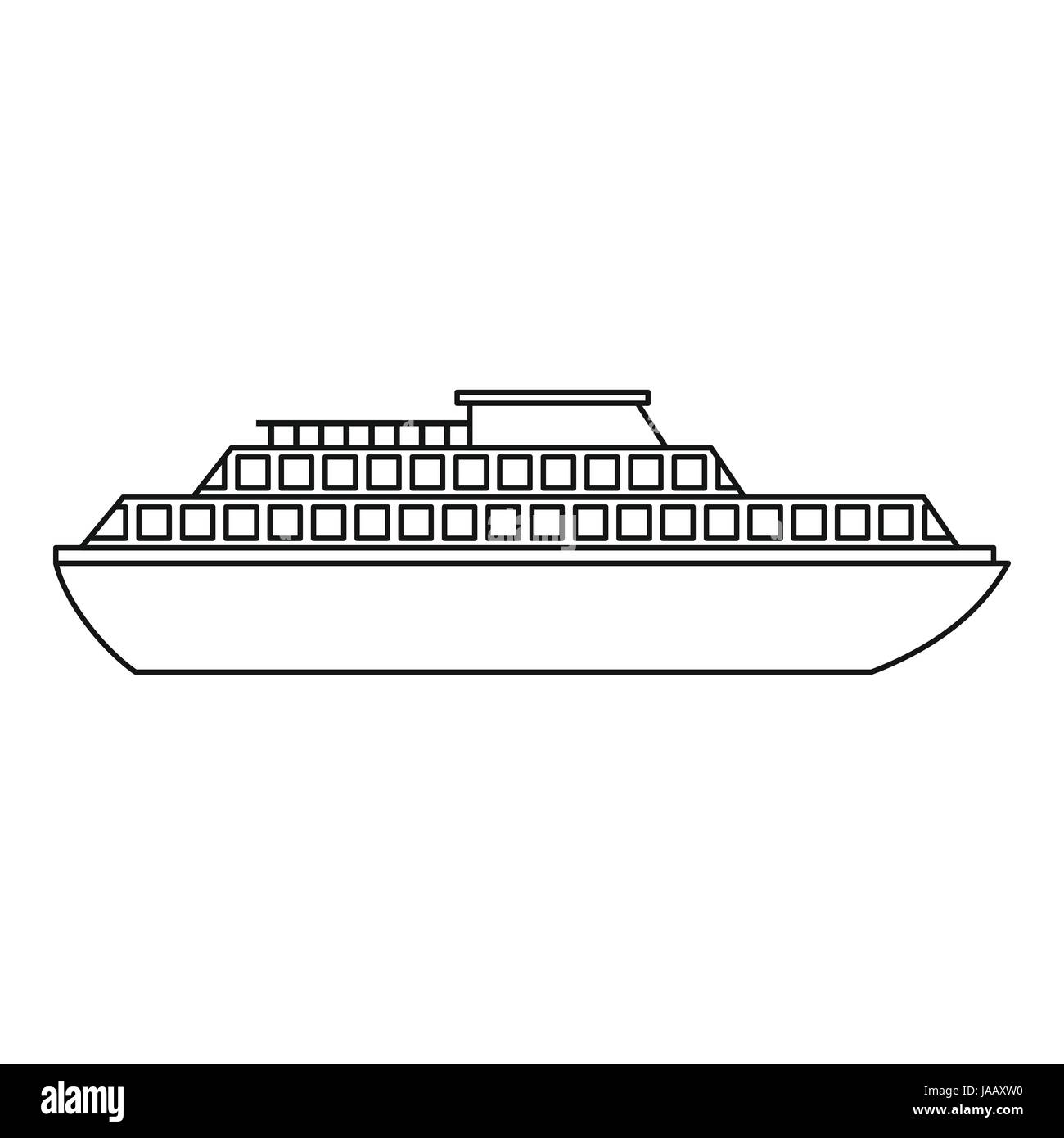 Cruise ship icon, outline style Stock Vector Image & Art - Alamy