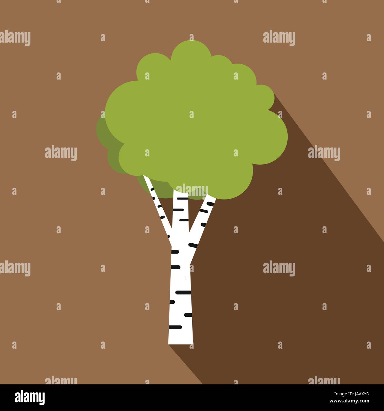 Birch icon, flat style Stock Vector Image & Art - Alamy