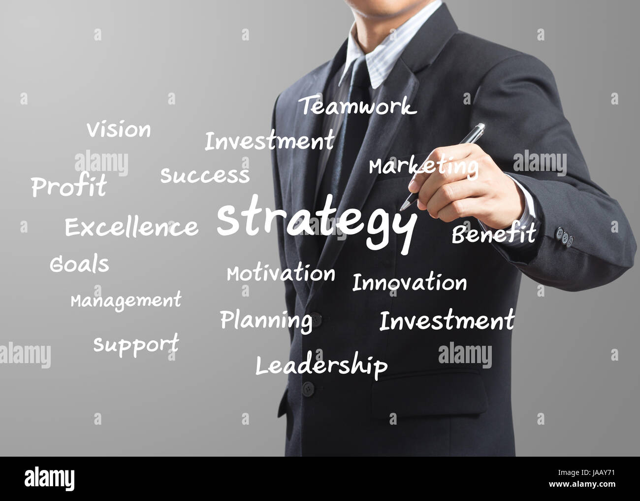 Man hand writing success goal hi-res stock photography and images - Alamy