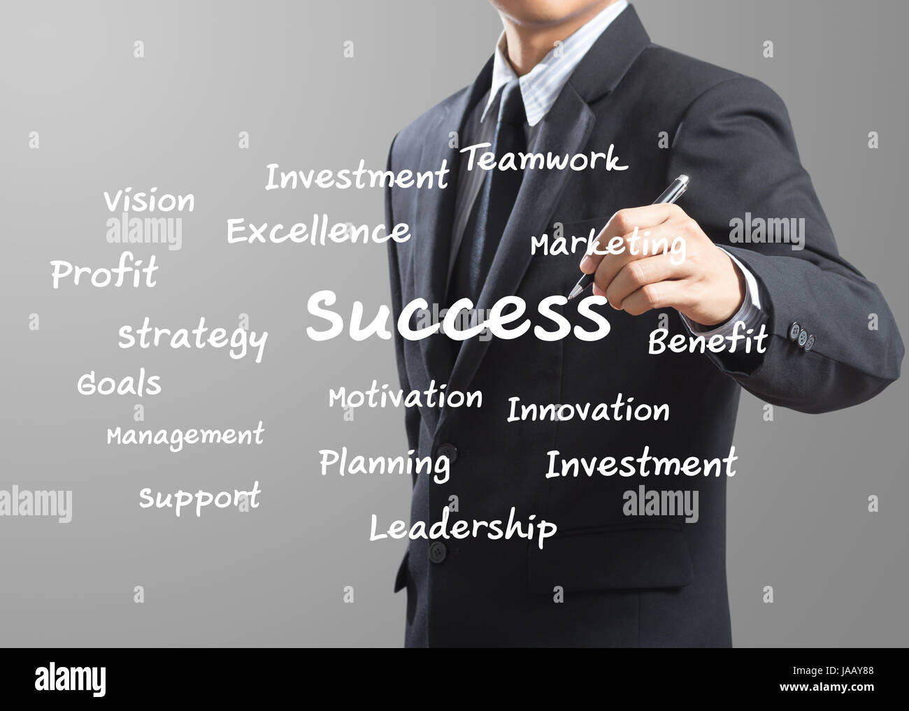business man writing Success Stock Photo - Alamy