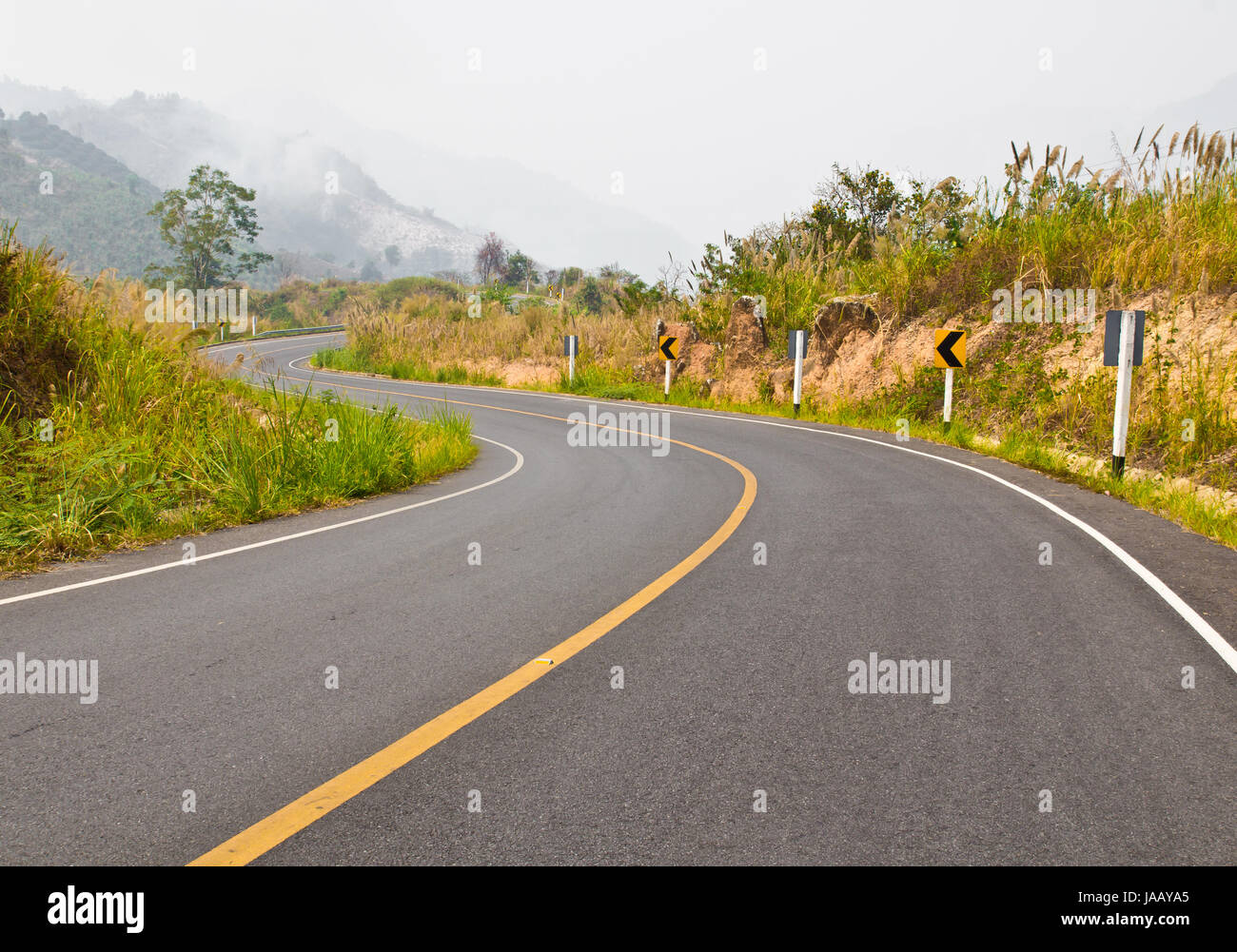 curve road on mountain Stock Photo - Alamy