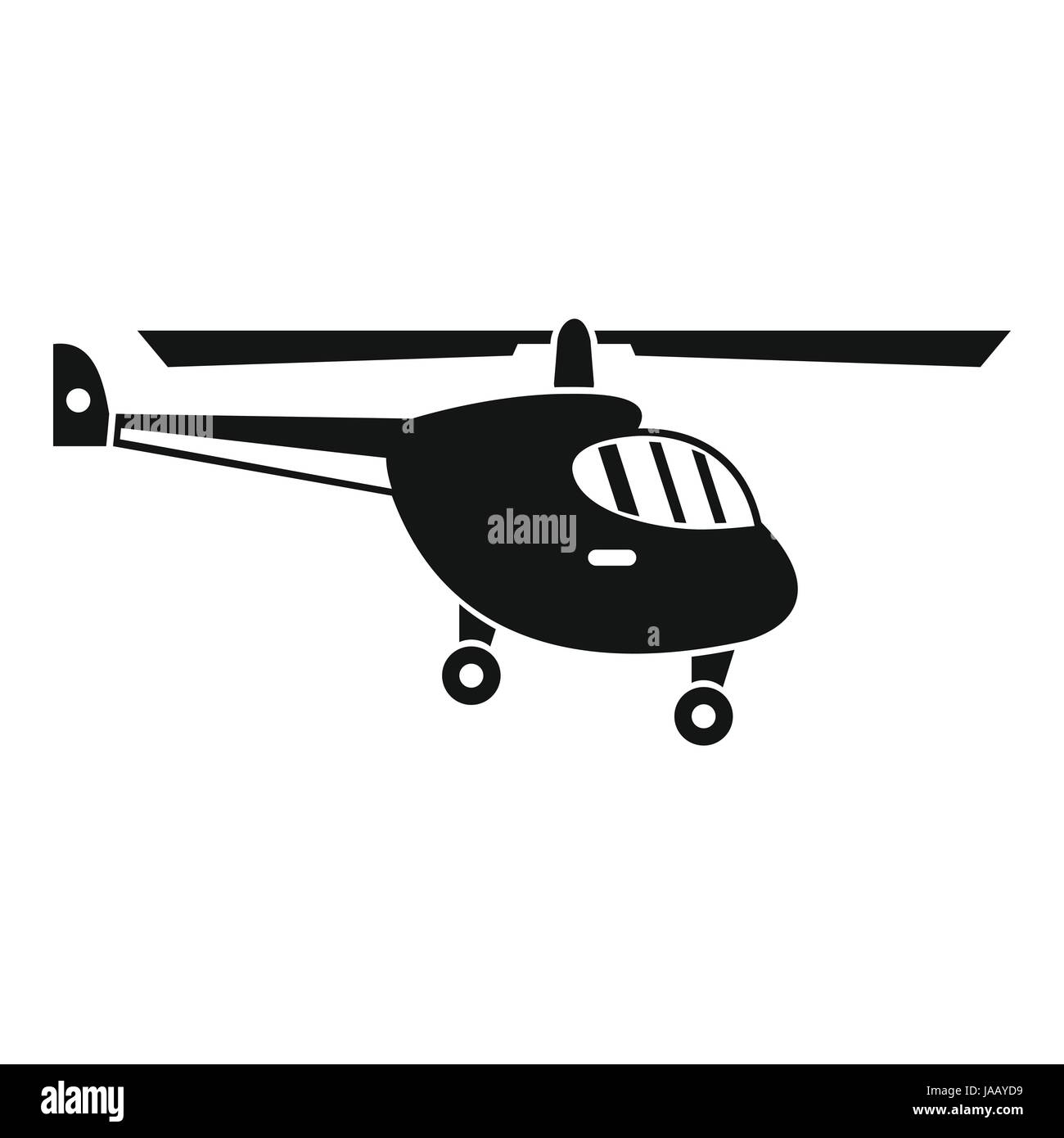 Helicopter icon, simple style Stock Vector Image & Art - Alamy