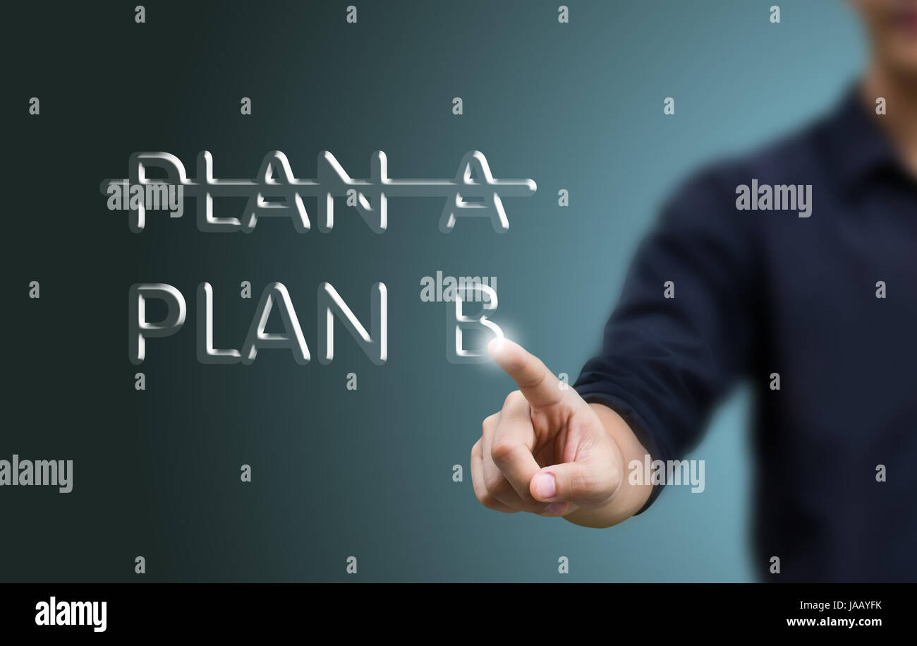 Business plan strategy changing hand crossing over Plan A, writing Plan ...
