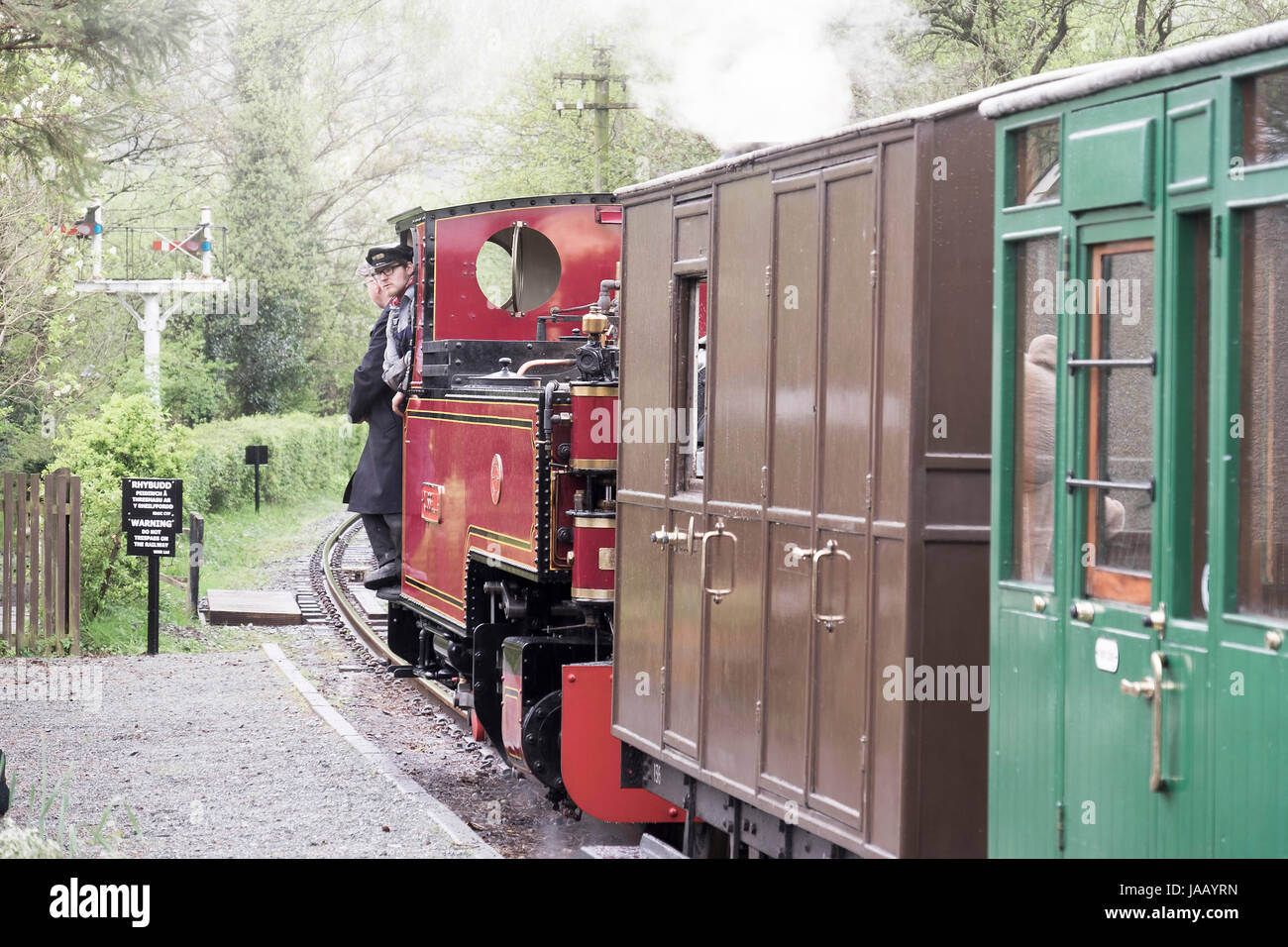 Narrow Gauge Steam Locomotive on the Welsh Highland Heritage Railway, Porthmadog Stock Photo - Alamy