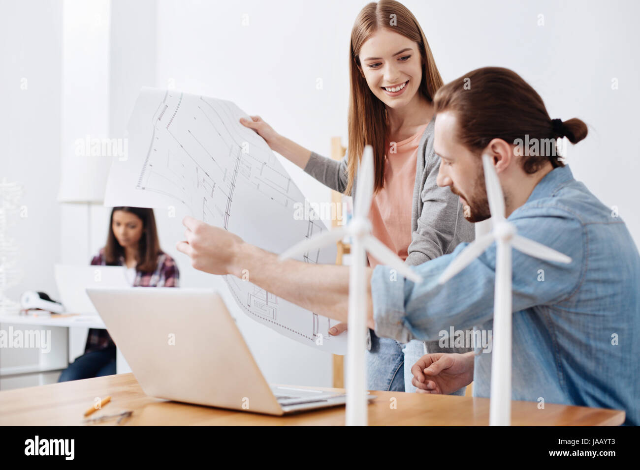 What do you think. Talented brilliant charming engineer showing her ...