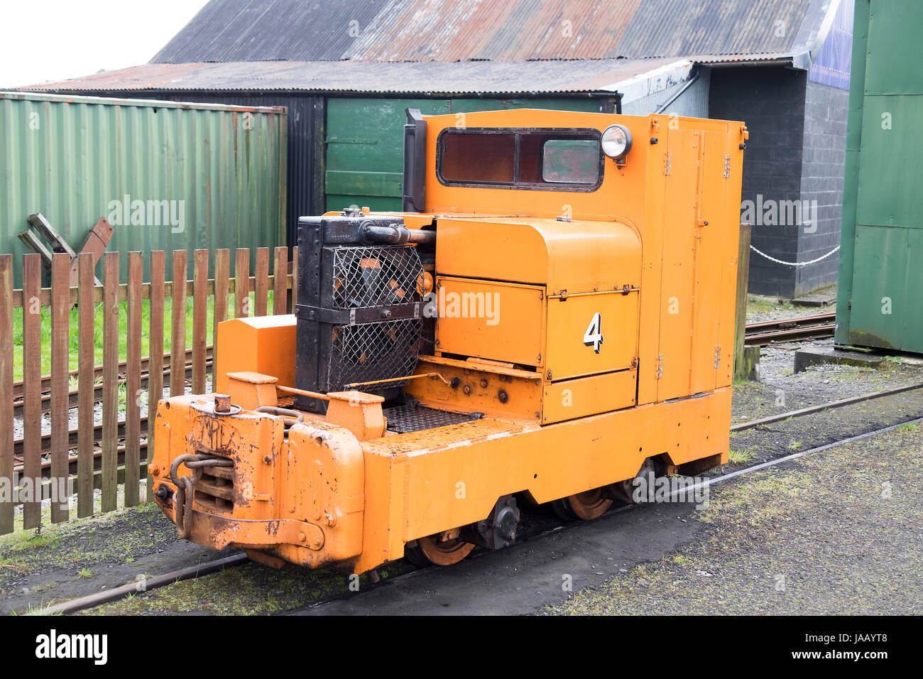 Narrow Gauge railway engines on Welsh railway Stock Photo - Alamy
