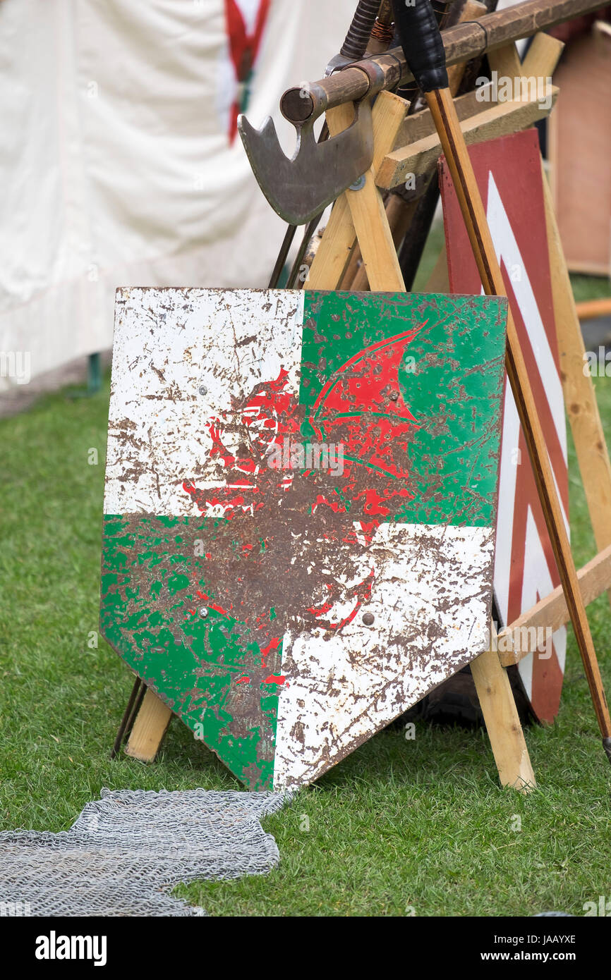 Welsh Armour at Re enactment Stock Photo - Alamy