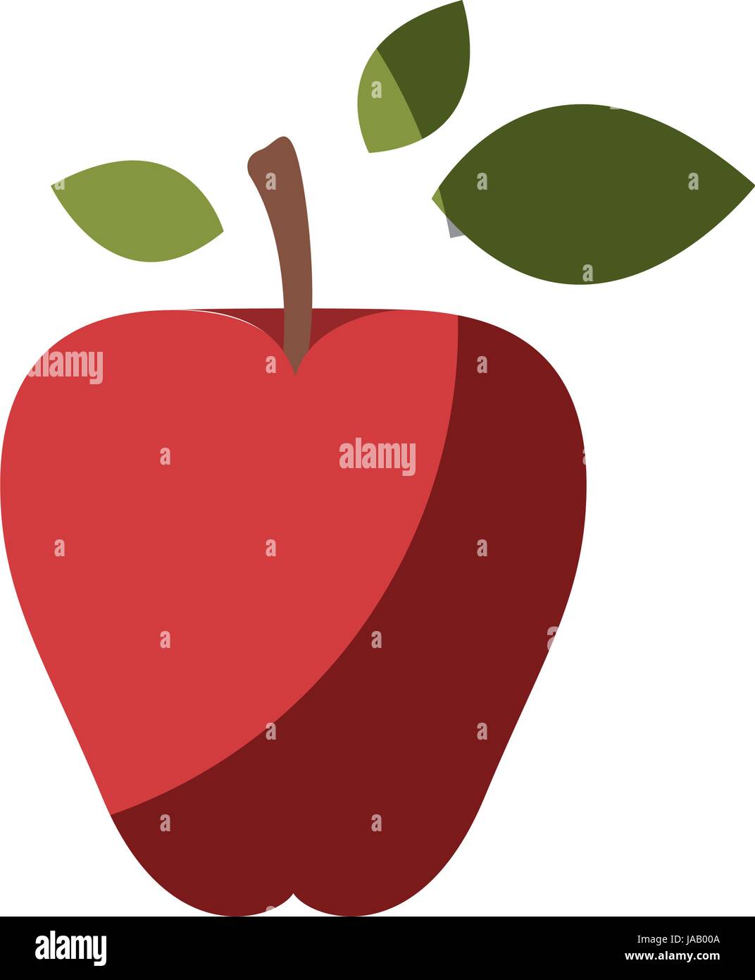 realistic colorful shading image red apple fruit Stock Vector Image ...