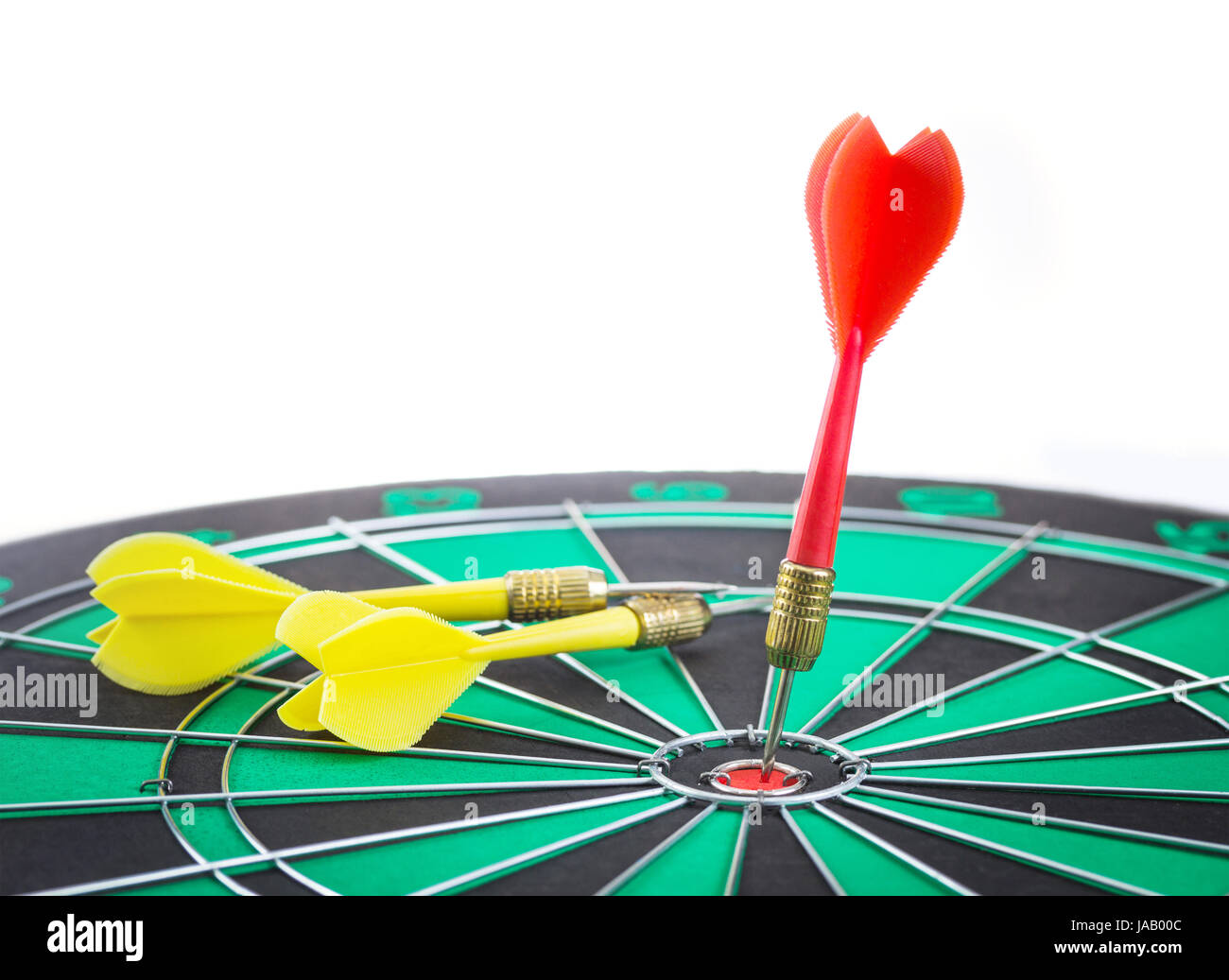 darts arrows in the target Stock Photo - Alamy