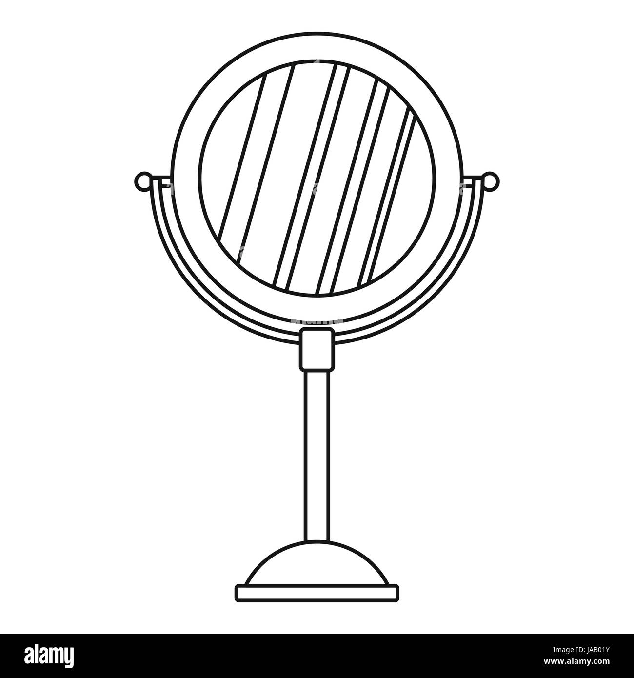 Round make up mirror icon, outline style Stock Vector Image & Art - Alamy