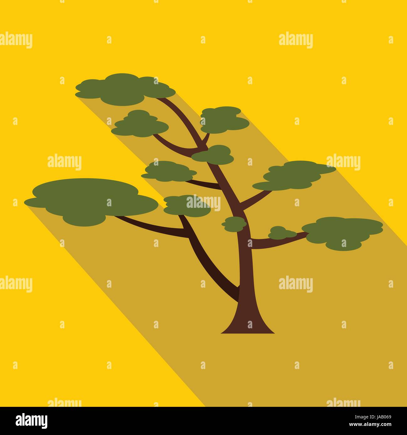 Cedar tree icon, flat style Stock Vector Image & Art - Alamy