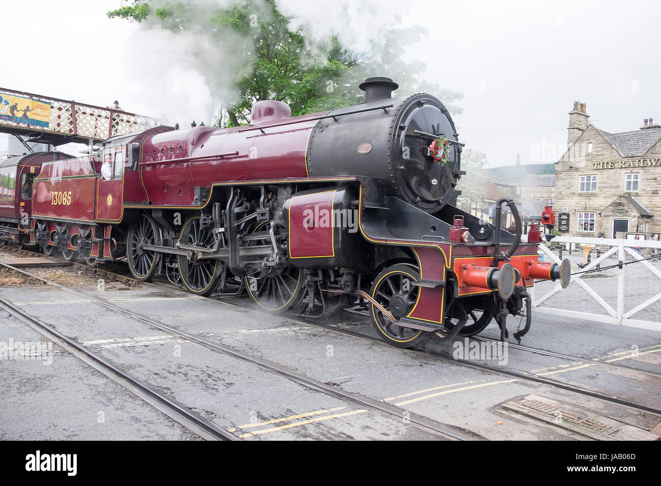 Steam Train in Lancashire Uk Stock Photo - Alamy