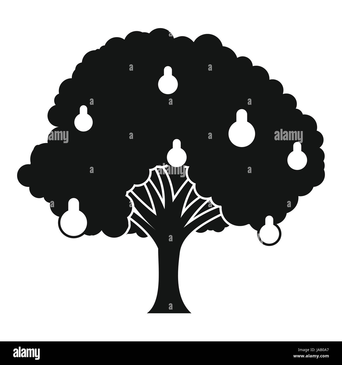 Pear tree with pears icon, simple style Stock Vector Image & Art - Alamy