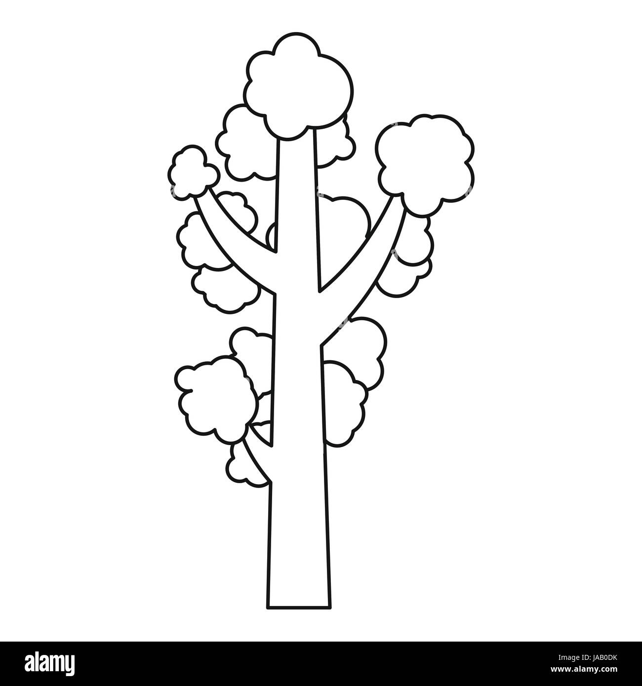 Tree icon, outline style Stock Vector Image & Art - Alamy