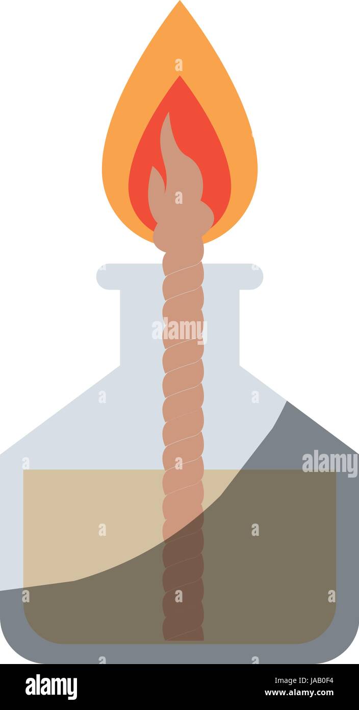 realistic colorful shading image of laboratory lighter with rope and ...