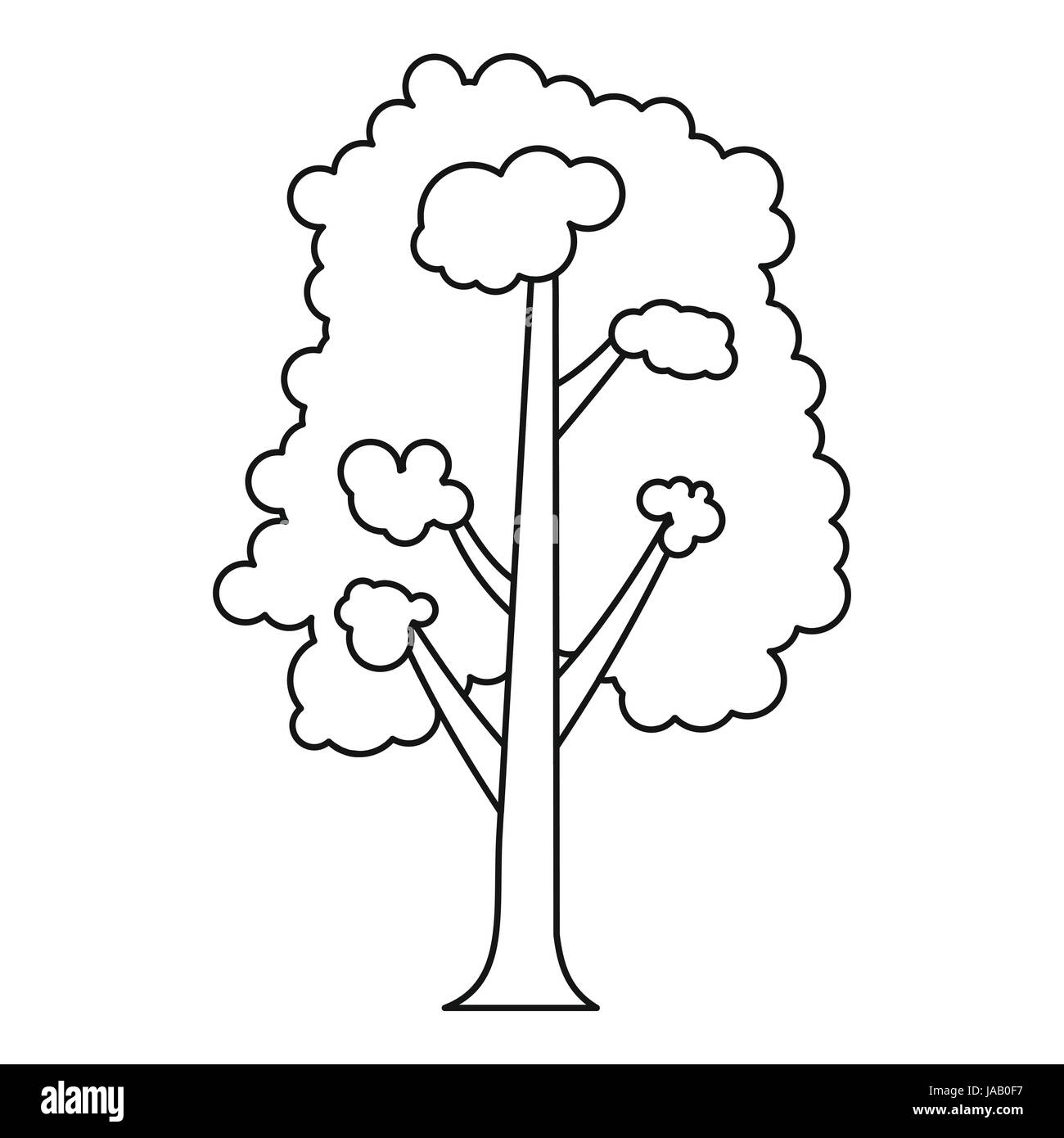 Tree icon, outline style Stock Vector Image & Art - Alamy