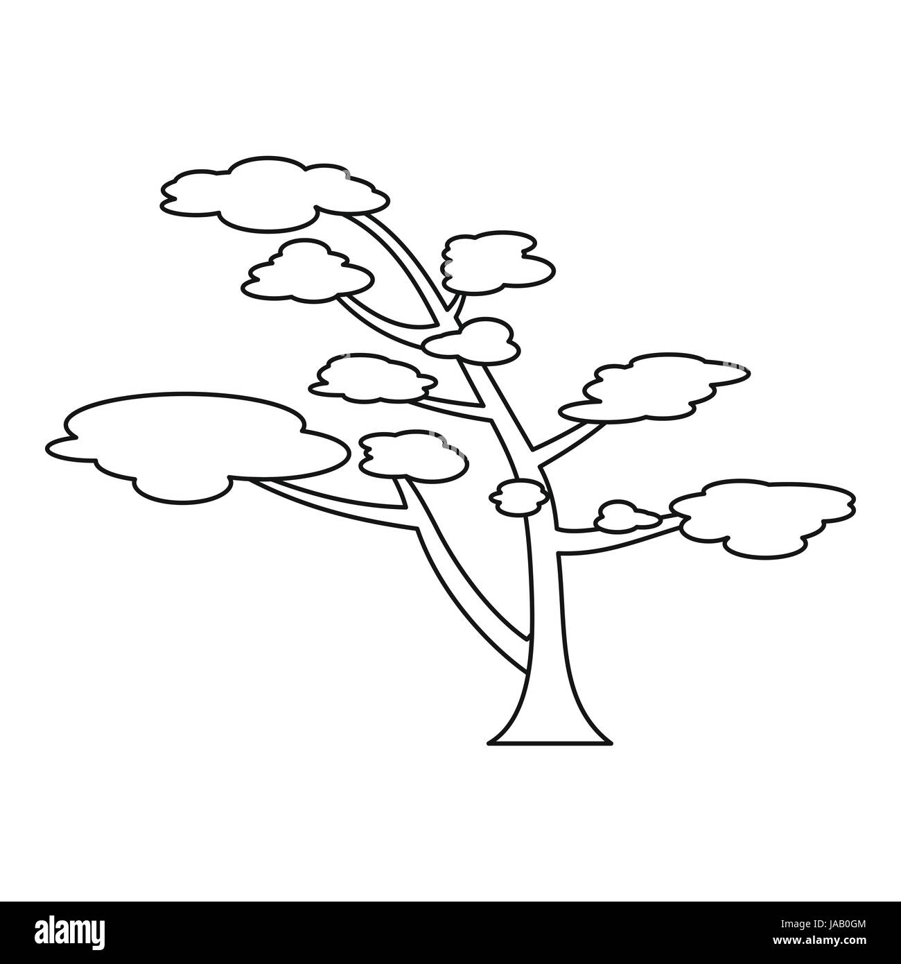 Cedar icon, outline style Stock Vector Image & Art - Alamy