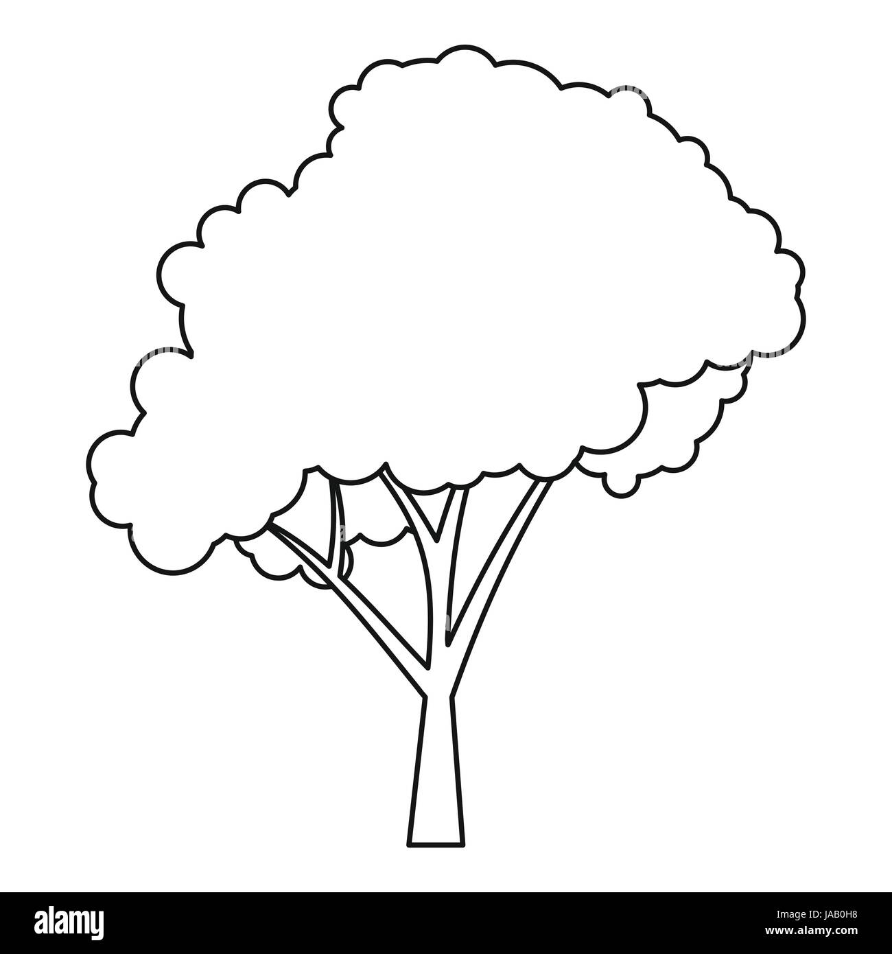 Tree icon, outline style Stock Vector Image & Art - Alamy