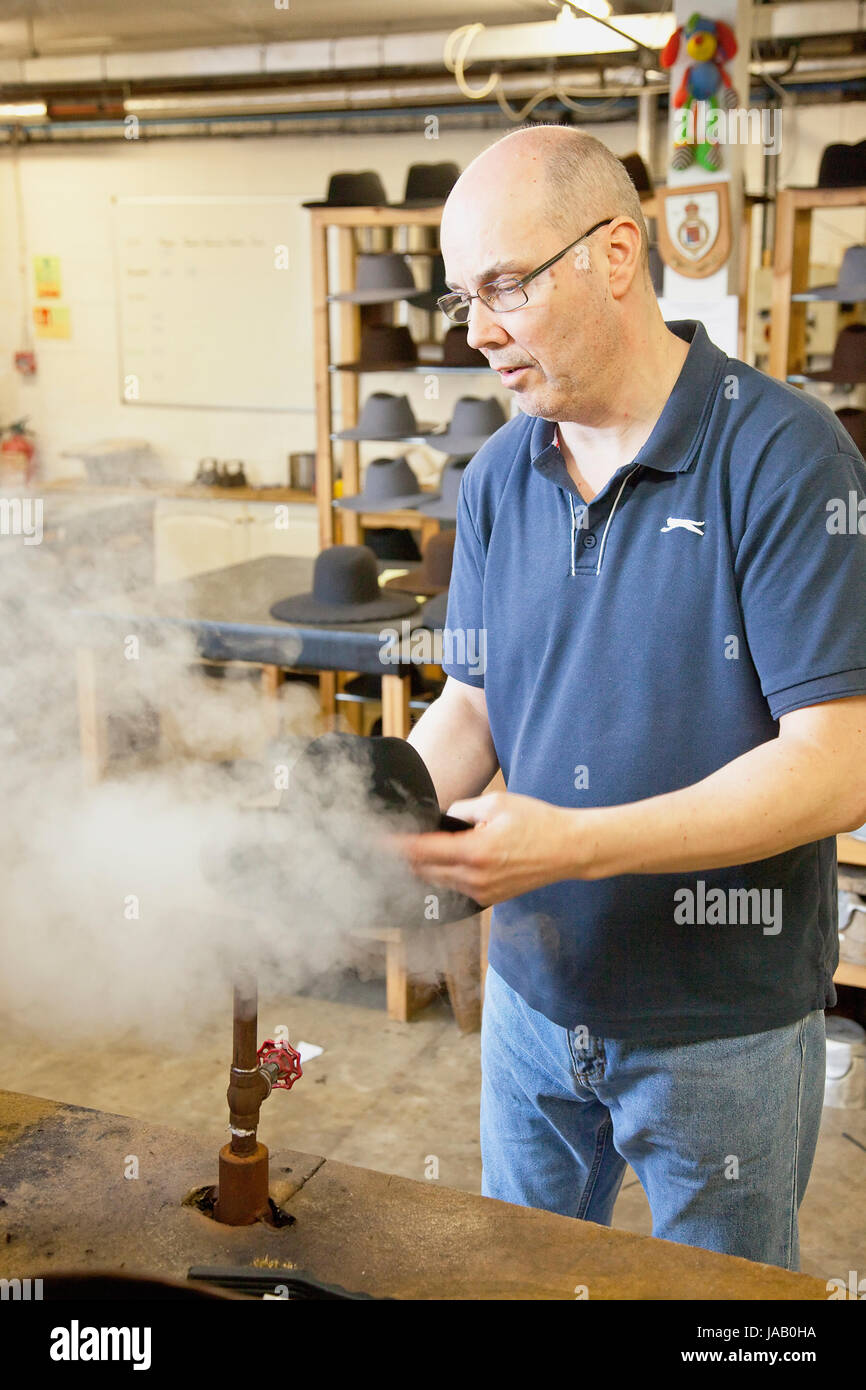 Industry, Crafts, Millinery, Christy's traditional felt hat making ...