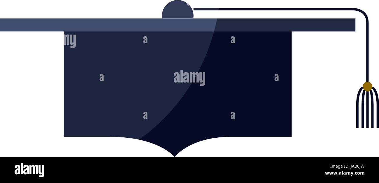 realistic colorful shading image of graduation cap front view Stock ...