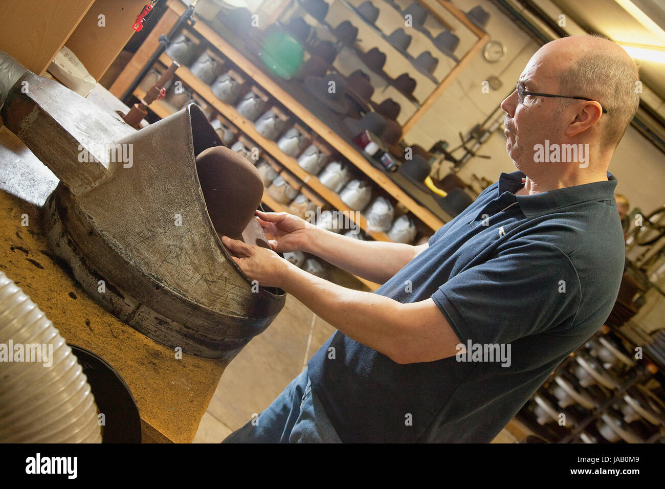 Industry, Crafts, Millinery, Christy's traditional felt hat making ...