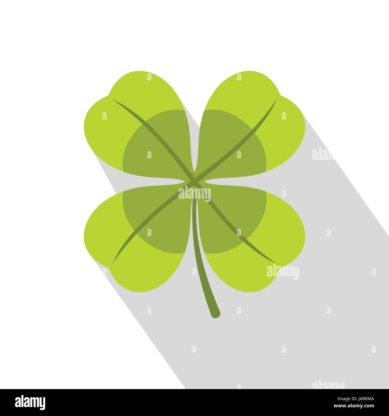 Green clover leaf icon, flat style Stock Vector Image & Art - Alamy