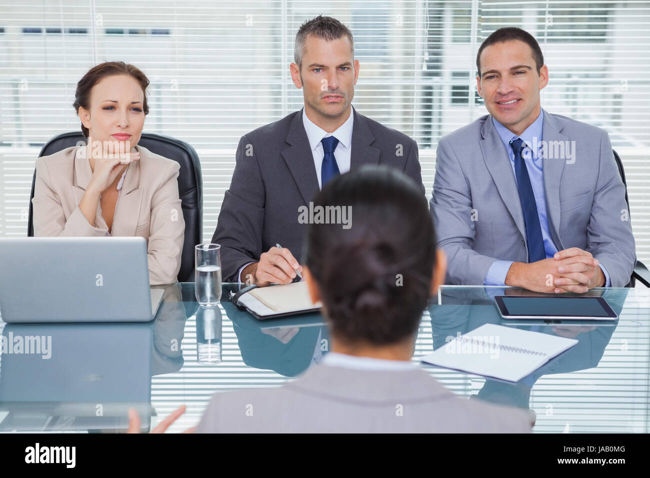 Interview panel listening applicant hi-res stock photography and images ...
