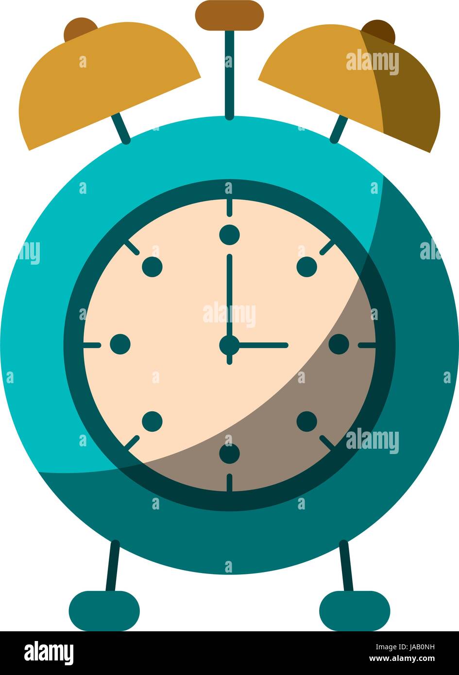 realistic colorful shading image of alarm clock Stock Vector Image ...