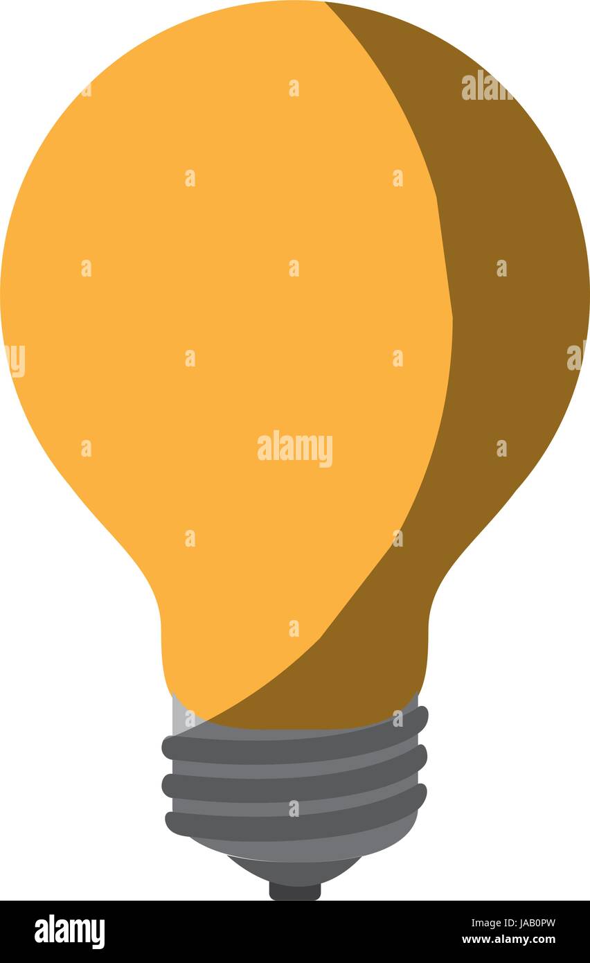 realistic colorful shading image of light bulb on icon Stock Vector ...
