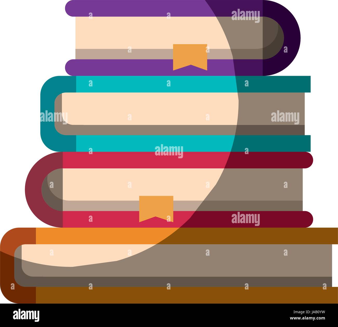 realistic colorful shading image of stack collection of books with ...