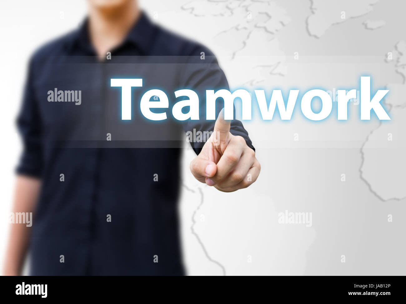 Business hand and word teamwork Stock Photo - Alamy