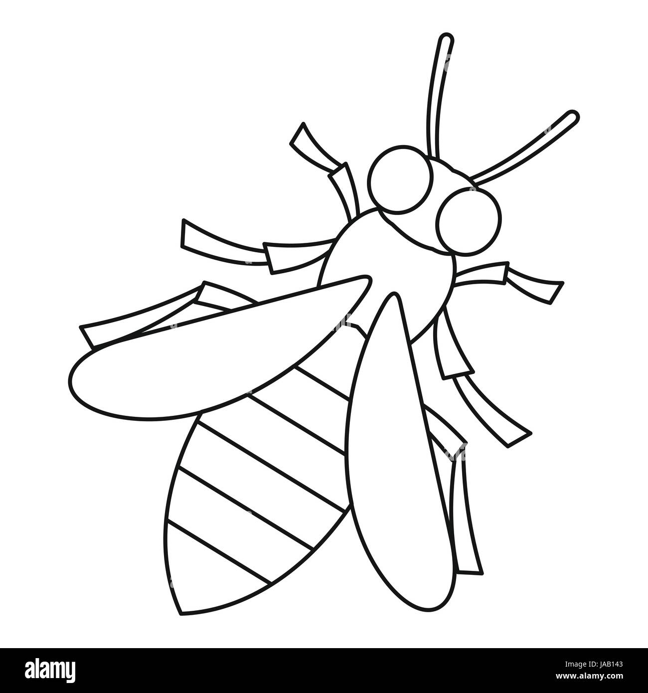 Bee icon, outline style Stock Vector Image & Art - Alamy